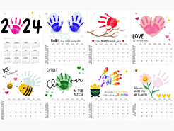 Handprint Calendar 2025 - Memory Keepsake for kids – Lovely Planner