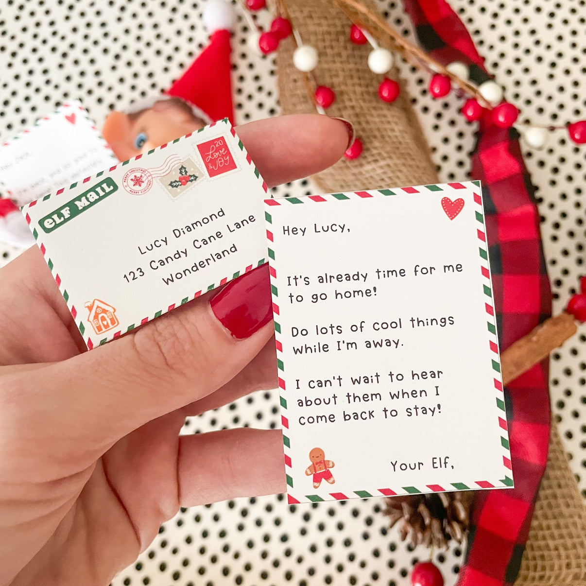 Editable Mini Elf Letters and Envelopes - Editable PDF + Canva Templat ...