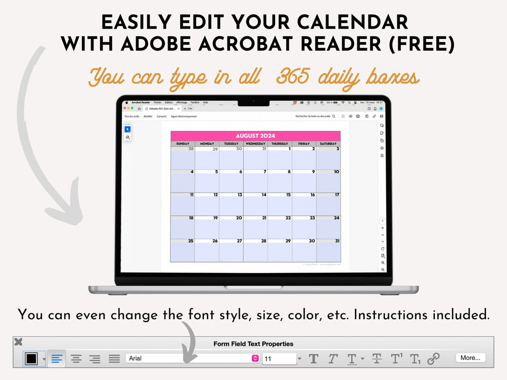 EDITABLE PDF - 2024-2025 Monthly School Calendar – Lovely Planner