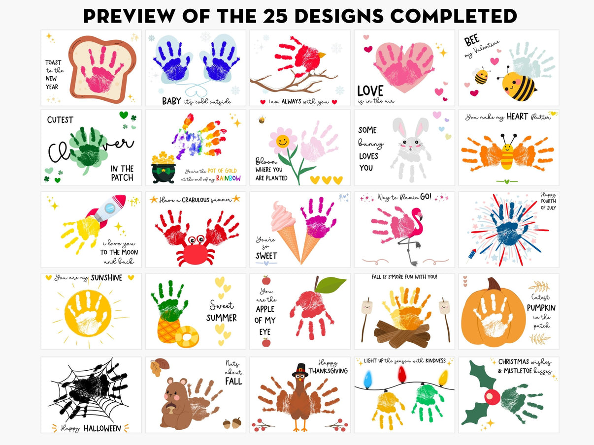 Handprint Art Bundle - Memory Keepsake for kids – Lovely Planner
