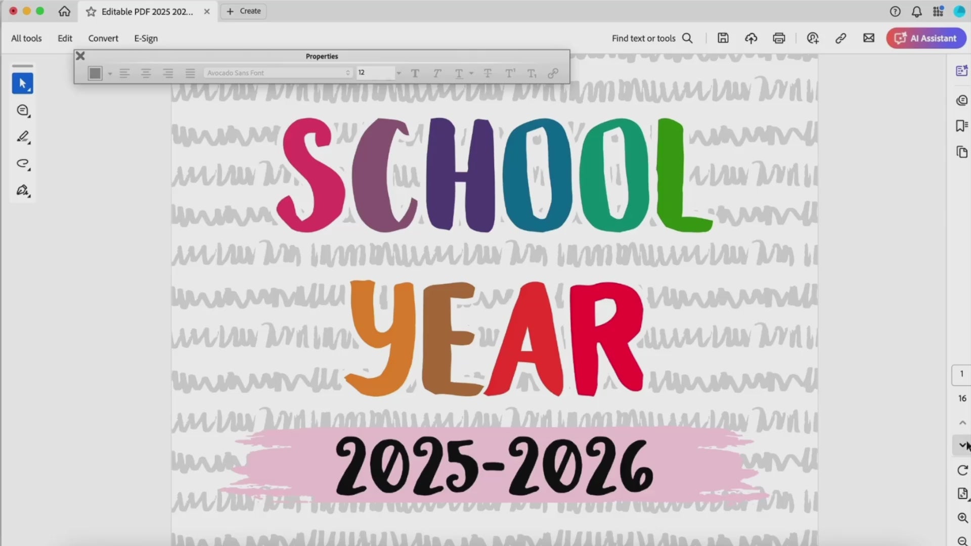 EDITABLE PDF - 2025-2026 Monthly School Calendar – Lovely Planner