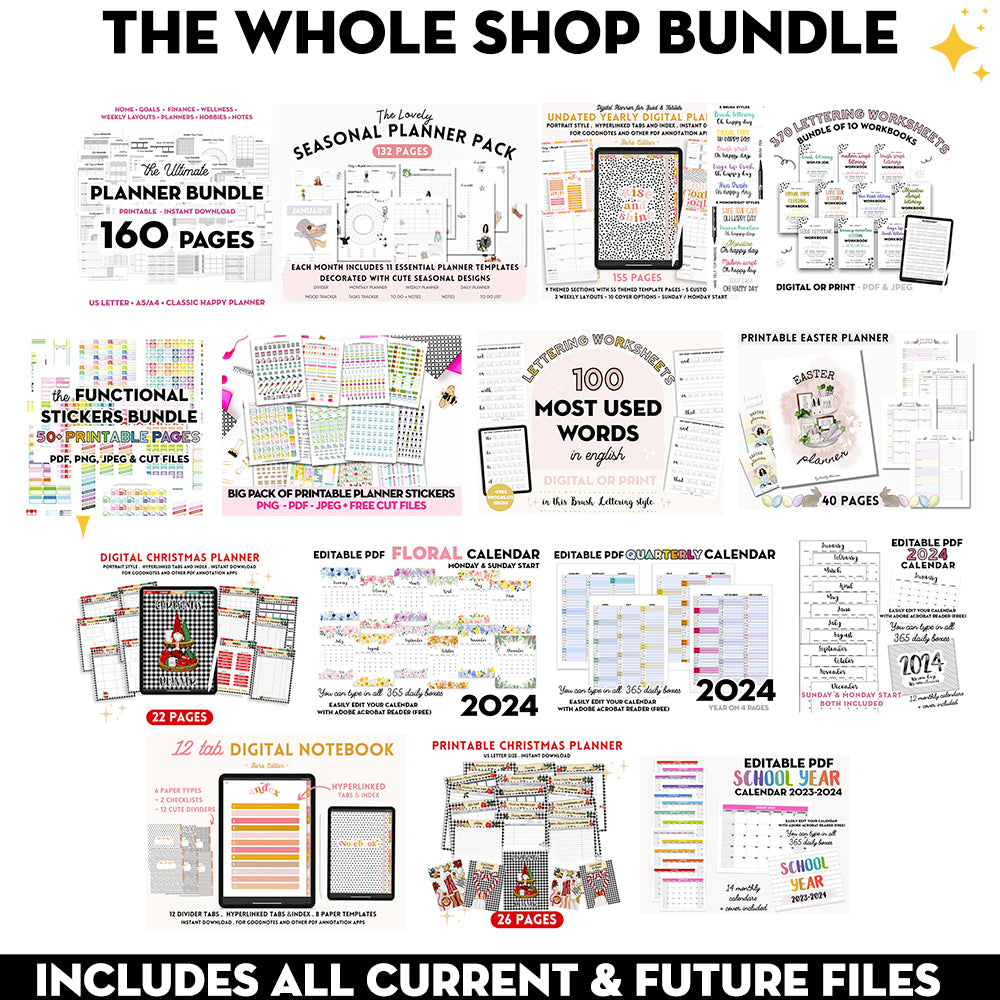"Whole Shop" Bundle – Lovely Planner