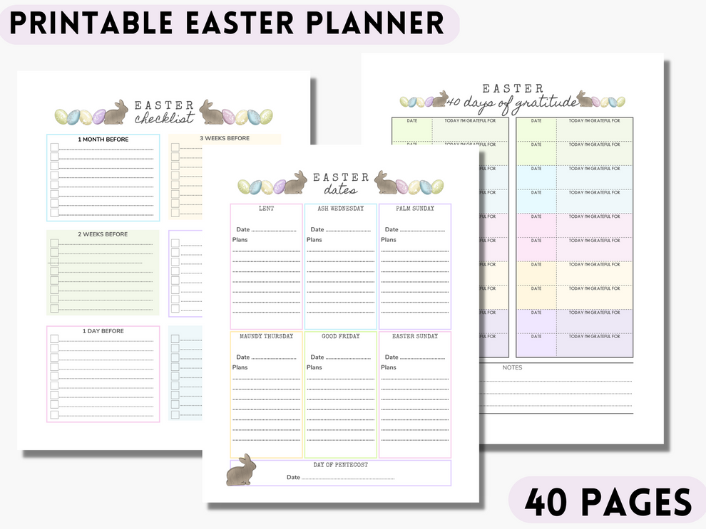 Easter Planner - Printable Planner – Lovely Planner