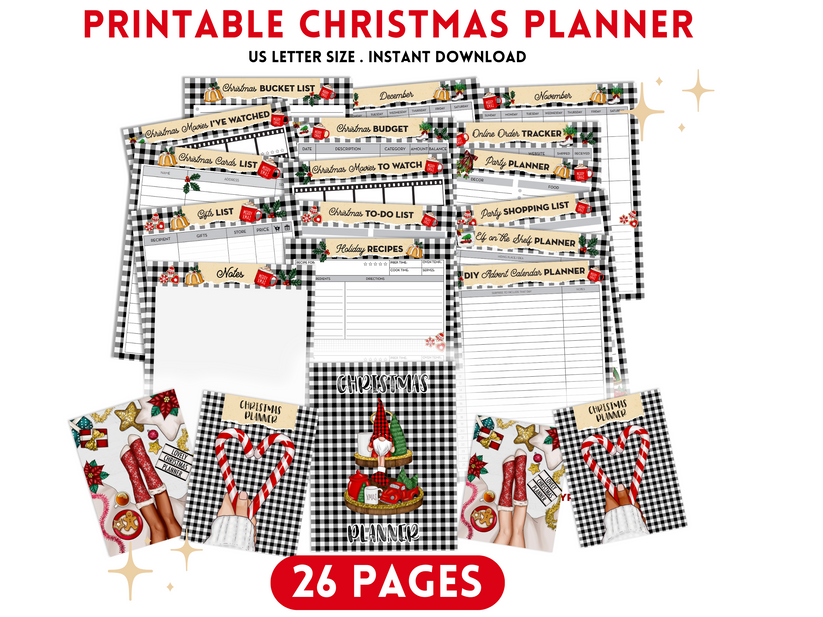 Christmas Planner - PRINTABLE PLANNER – Lovely Planner