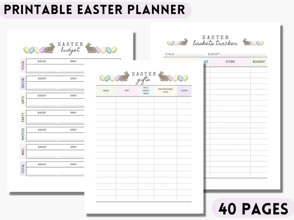 Easter Planner - Printable Planner – Lovely Planner