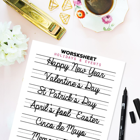 BUNDLE of 5 Lettering Workbooks with 190 Hand Lettering Practice Works ...