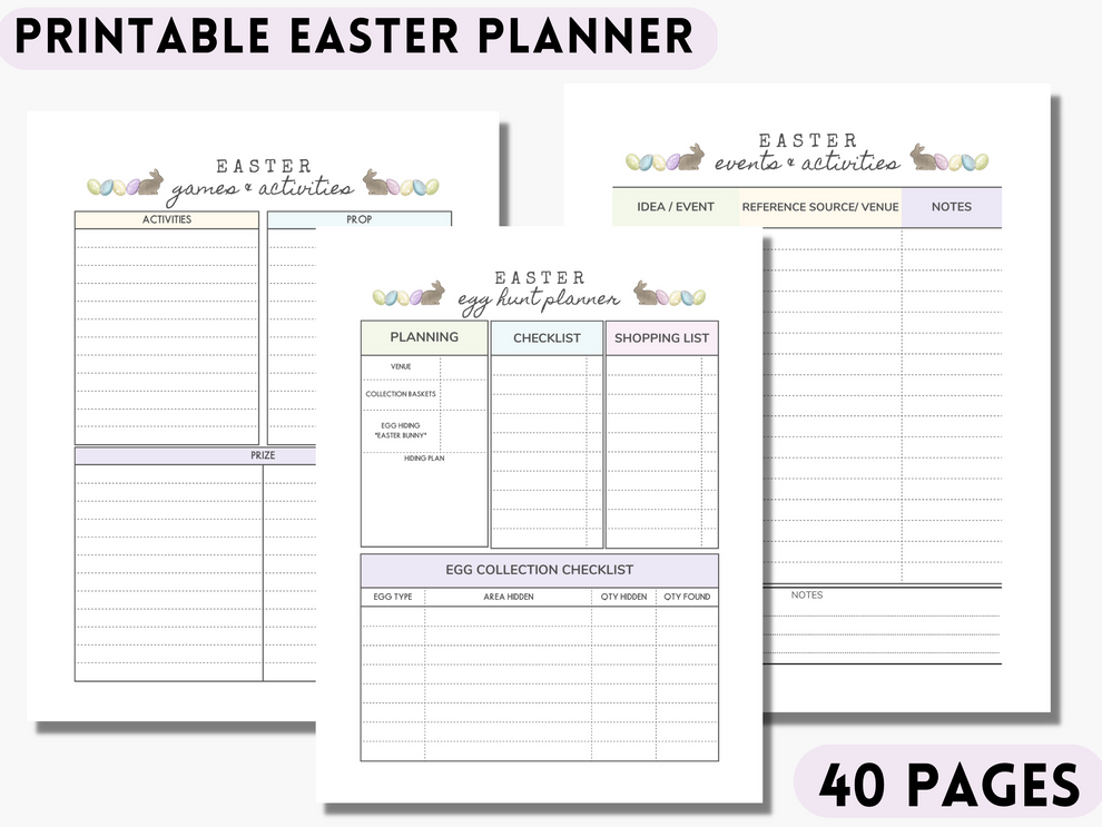 Easter Planner - Printable Planner – Lovely Planner