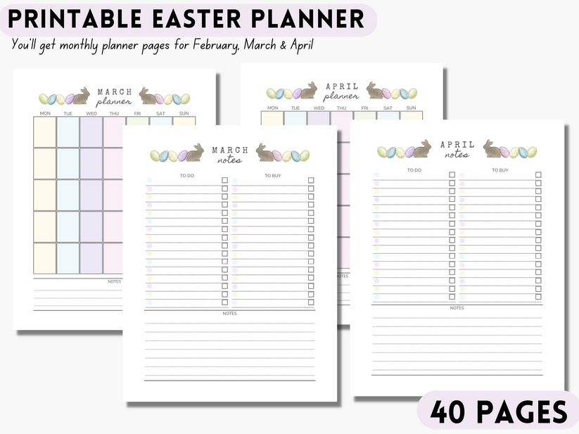 Easter Planner - Printable Planner – Lovely Planner