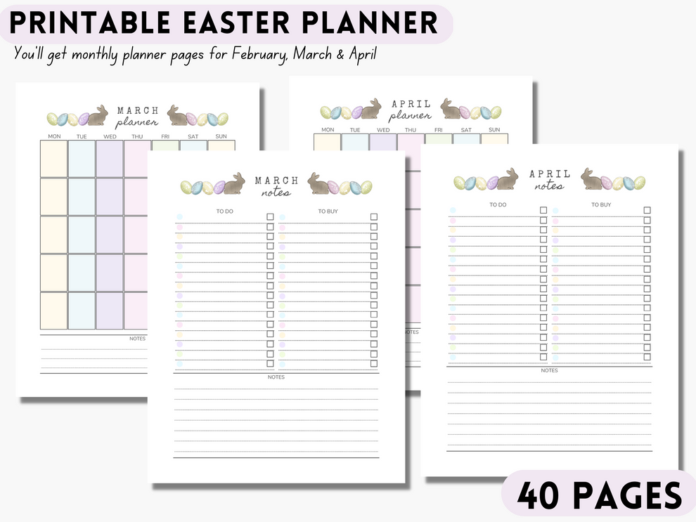 Easter Planner - Printable Planner – Lovely Planner