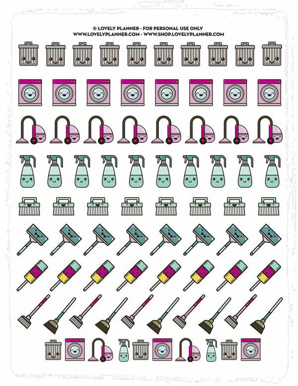 Planner Lover Bundle: Printable Planner Inserts and Planner Stickers ...