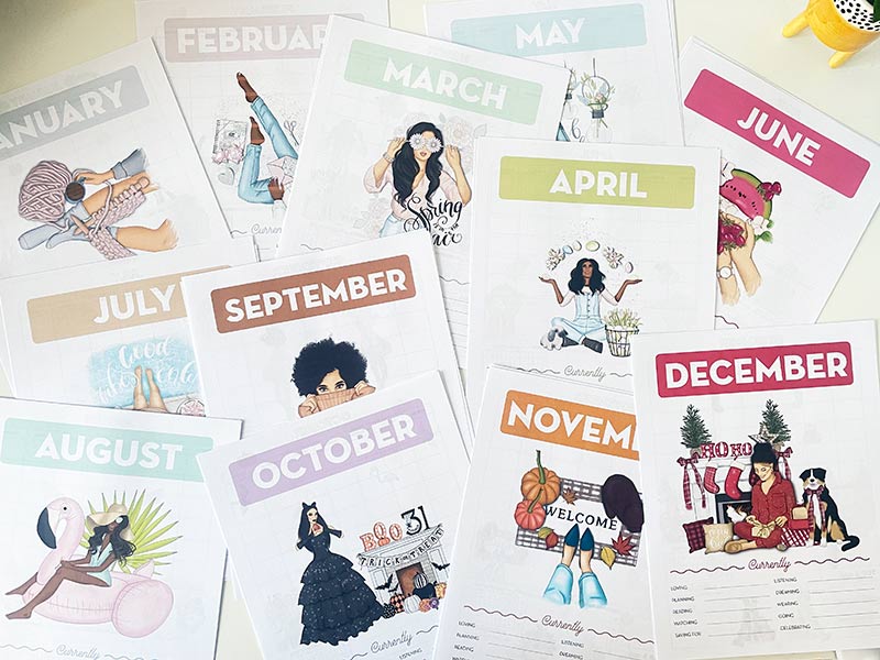 The Seasonal Planner Pack - 132 Pages: 12 Months of Cute Planner Pages ...